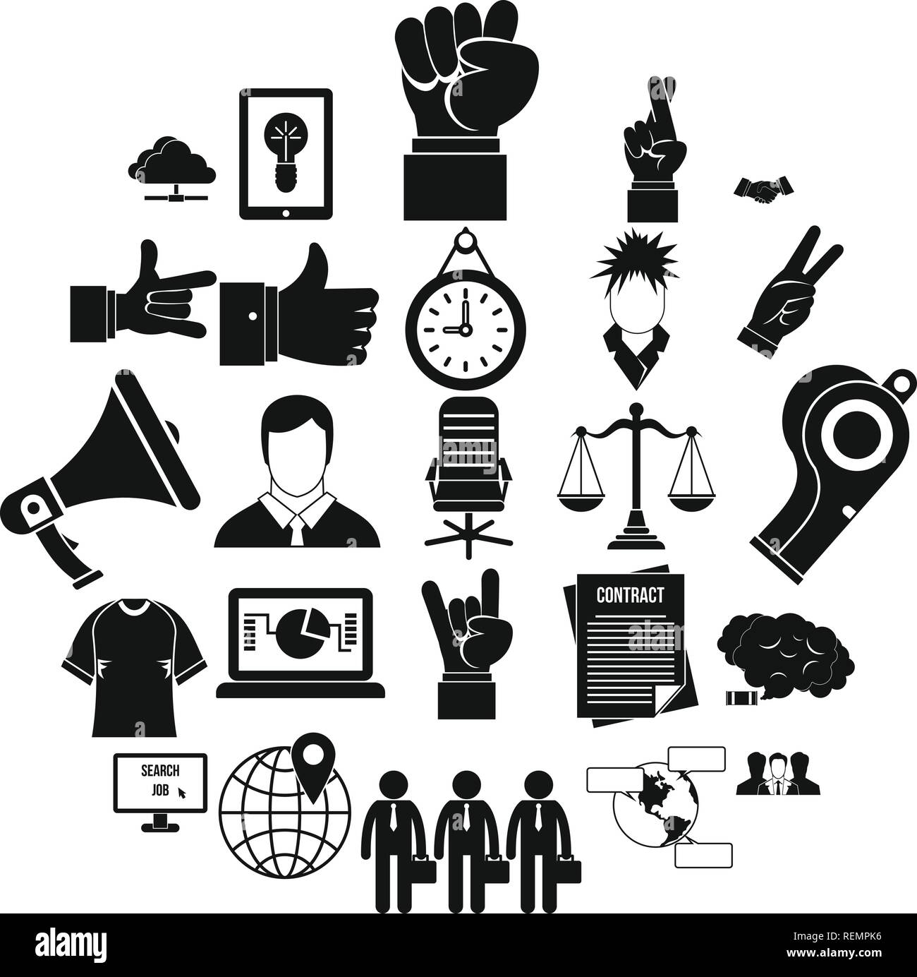 Hand gestures like icons Stock Vector Images - Alamy