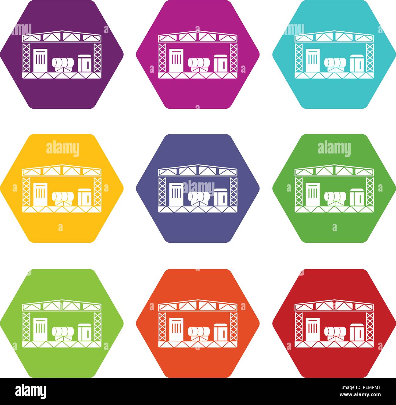 Warehouse storage equipment icons set 9 vector Stock Vector Image & Art ...