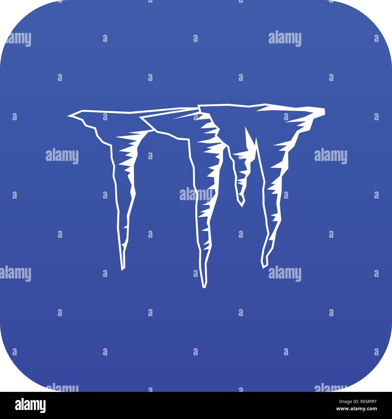 Icicles icon digital blue Stock Vector Image & Art - Alamy