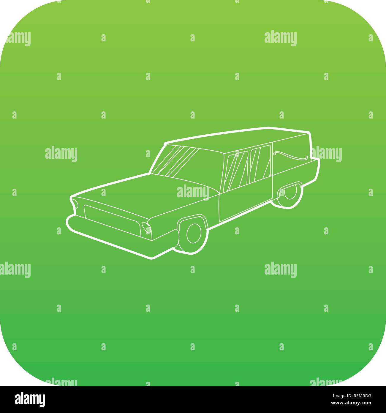 Hearse icon green vector Stock Vector Image & Art - Alamy