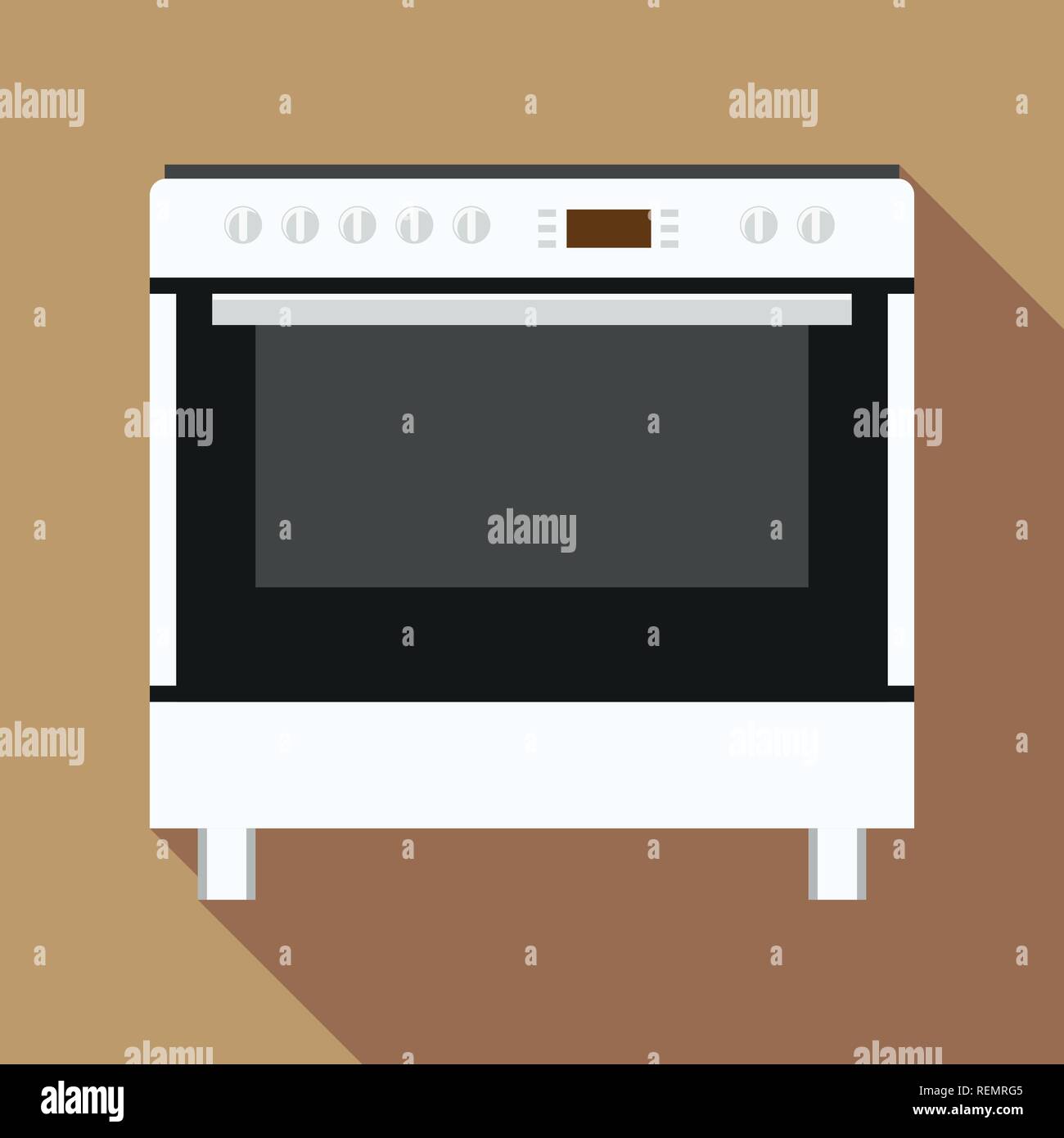 Electric oven icon, flat style Stock Vector Image & Art - Alamy