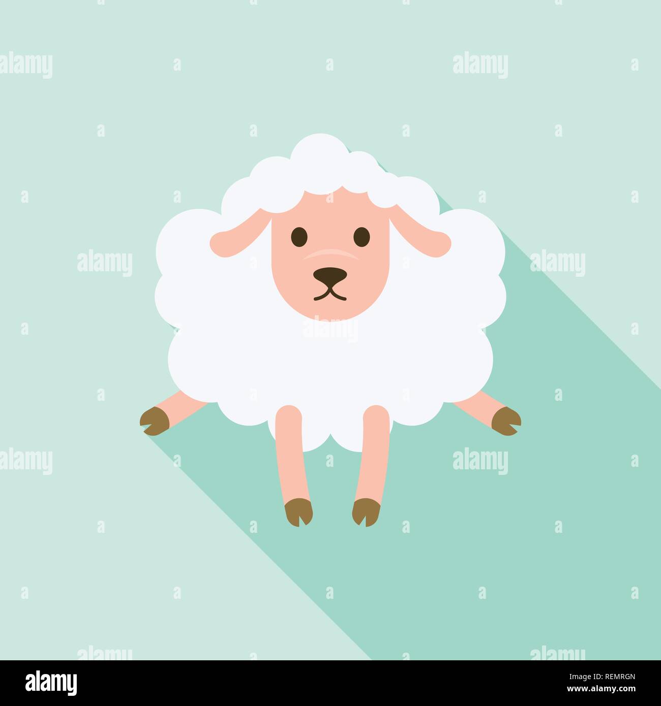 Shocked sheep icon, flat style Stock Vector Image & Art - Alamy