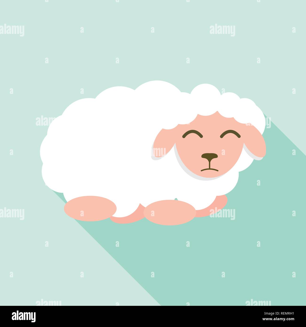 Sad sheep icon, flat style Stock Vector Image & Art - Alamy
