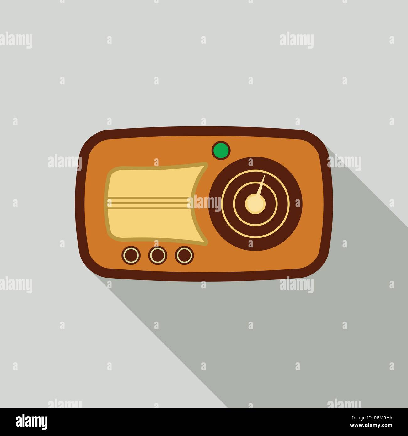 Wood radio icon, flat style Stock Vector Image & Art - Alamy