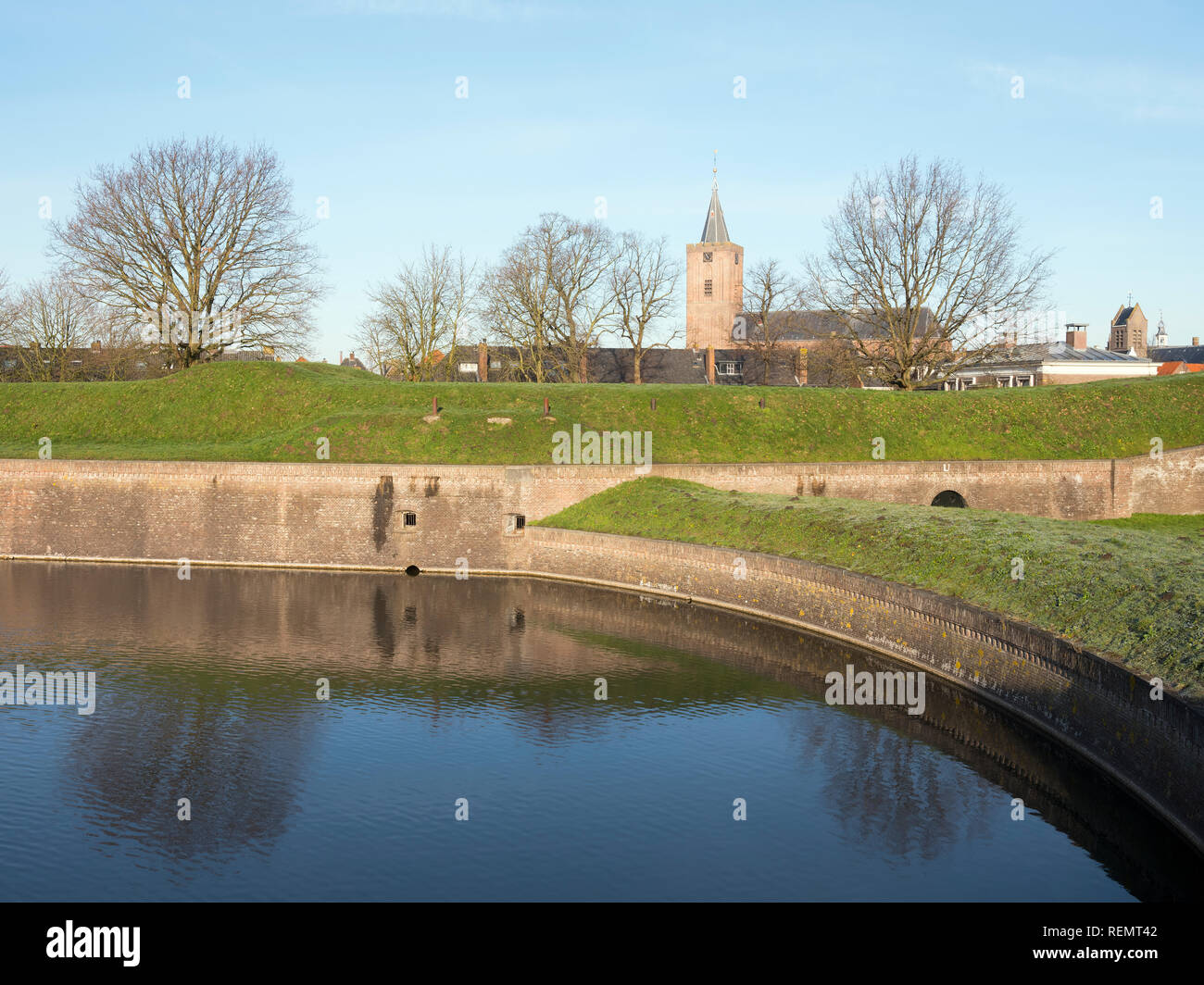 large church of naarden vesting in the netherlands seen from the ...