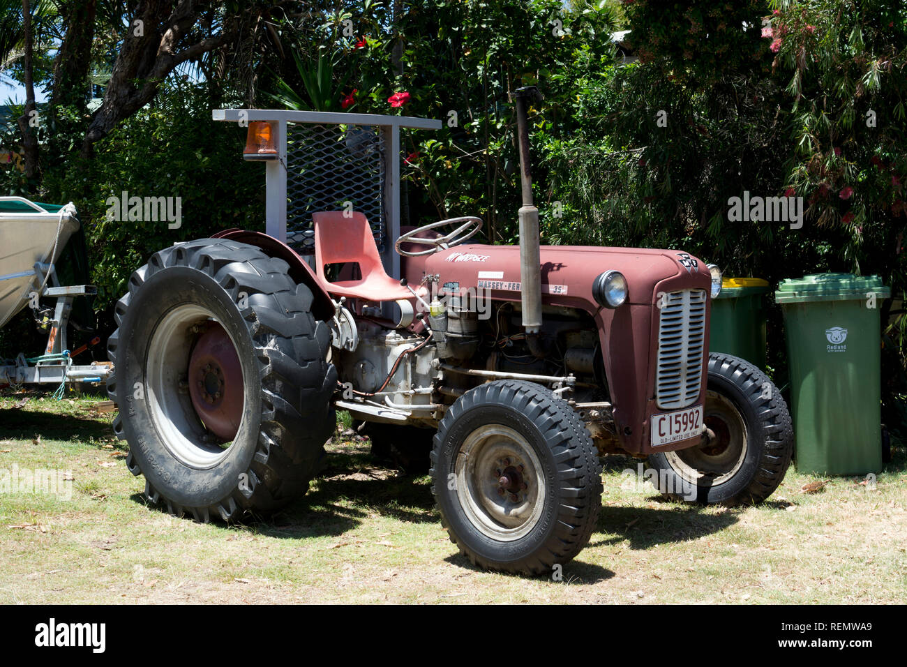 A Massey Ferguson 35 tractor, North Stradbroke Island, Queensland ...