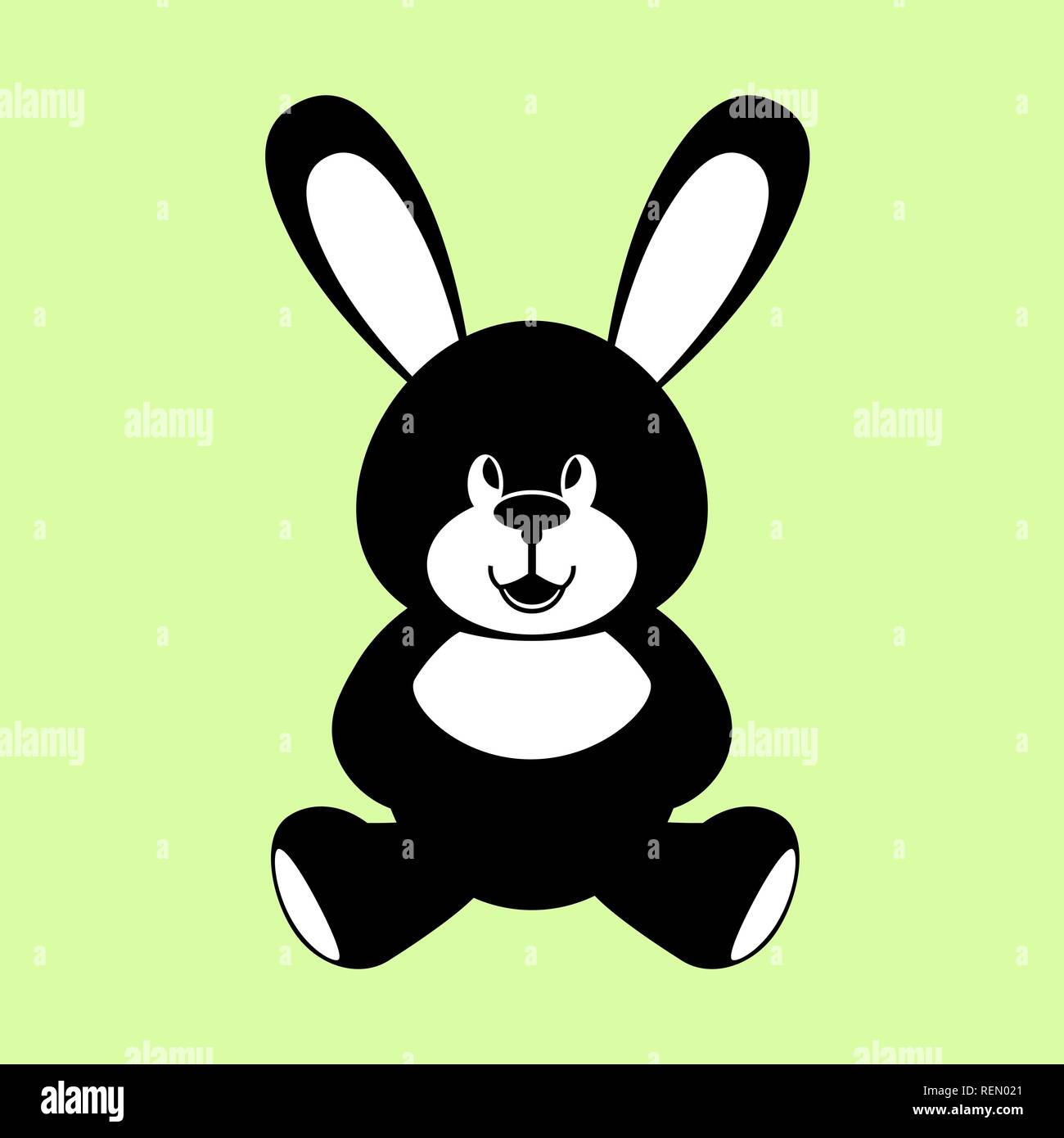 Simple flat drawing of a toy hare Stock Vector Image & Art - Alamy