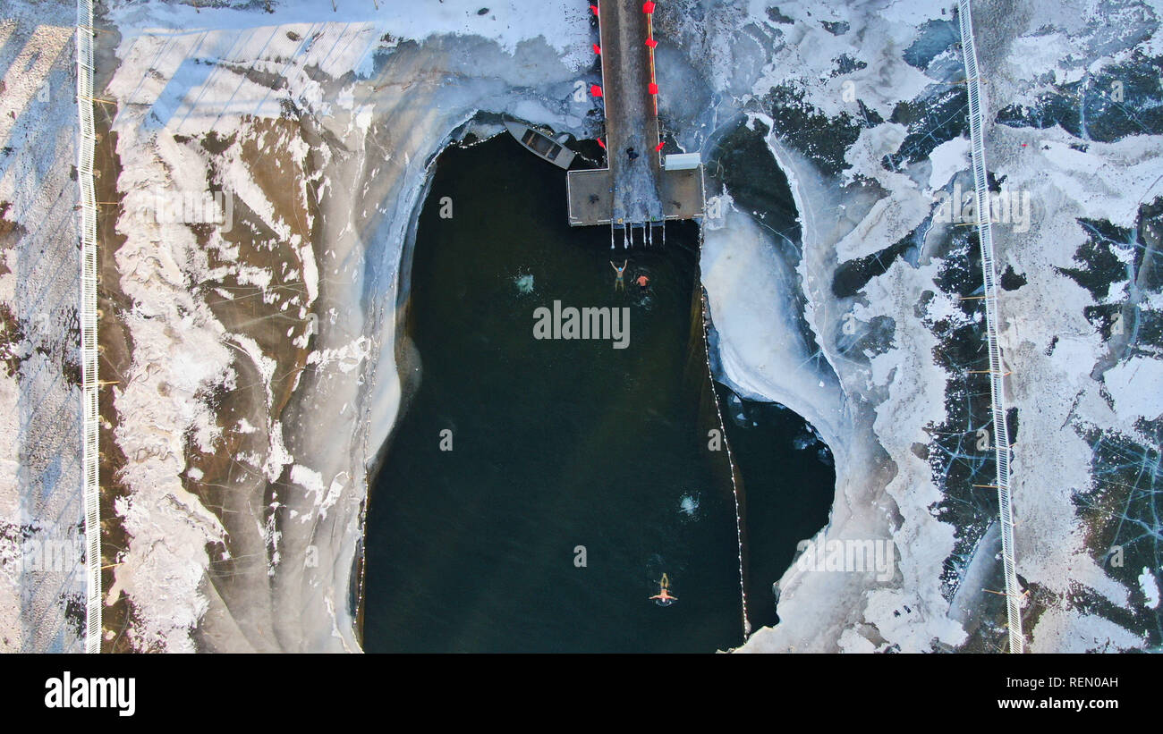 Winter swim china hi-res stock photography and images - Alamy