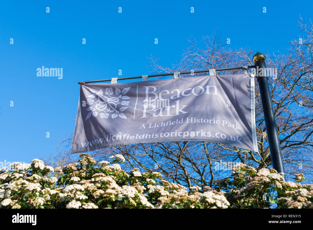 Large banner for Beacon Park in Lichfield, Staffordshire Stock Photo ...