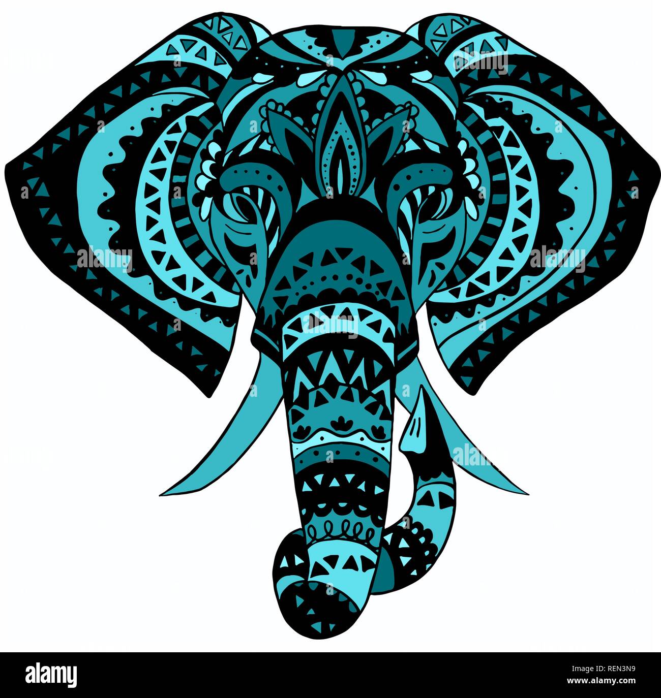 Indian Tribal Patterns Elephants