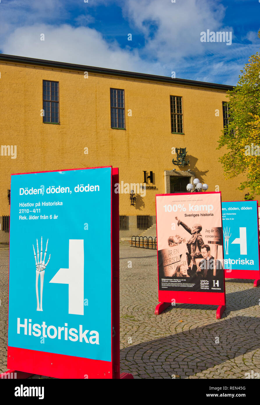Advertising for exhibitions outside the Historiska Museet (Swedish ...