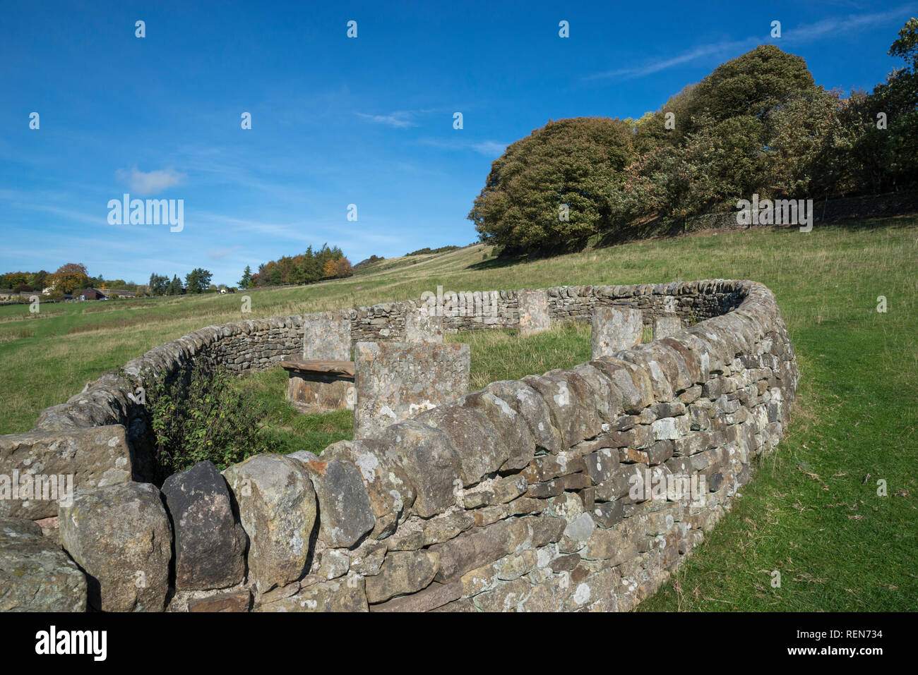 The Riley graves on the outskirts of the historic village of Eyam, Peak ...