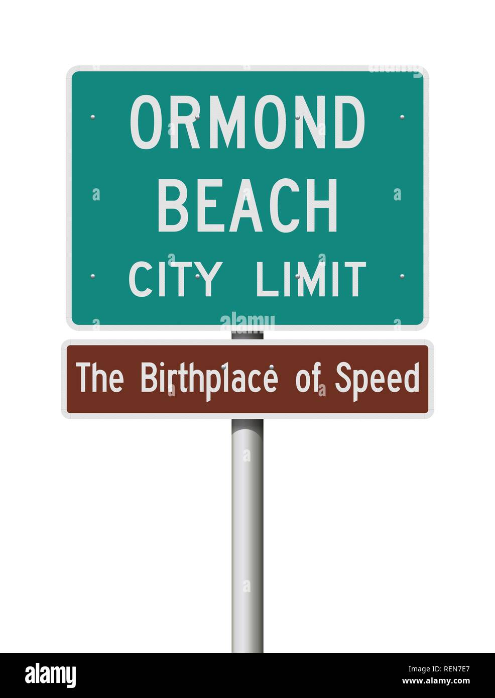 Vector illustration of the Ormond Beach City Limit the birthplace of ...