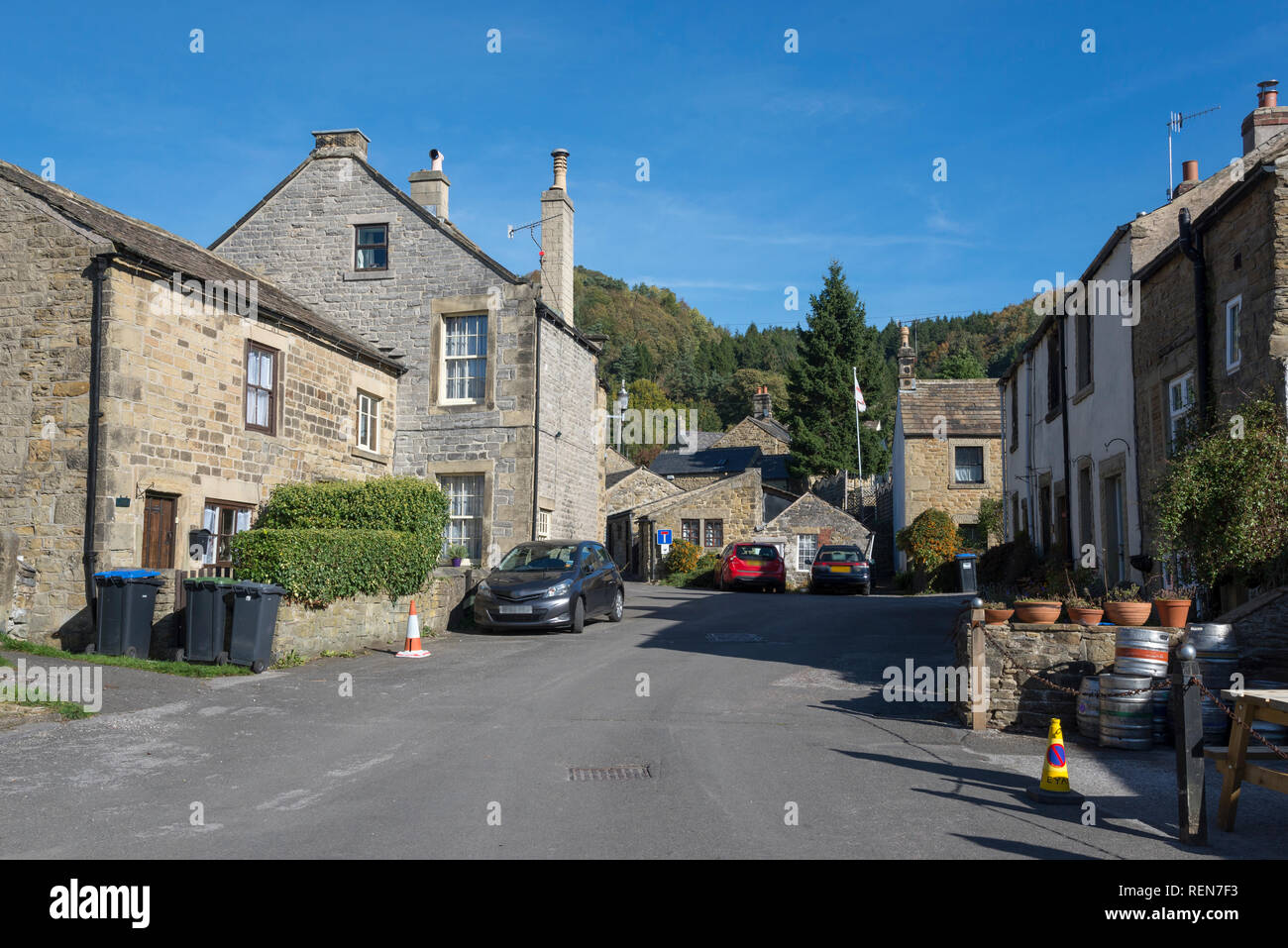 The Derbyshire village of Eyam. A popular tourist destination in the ...