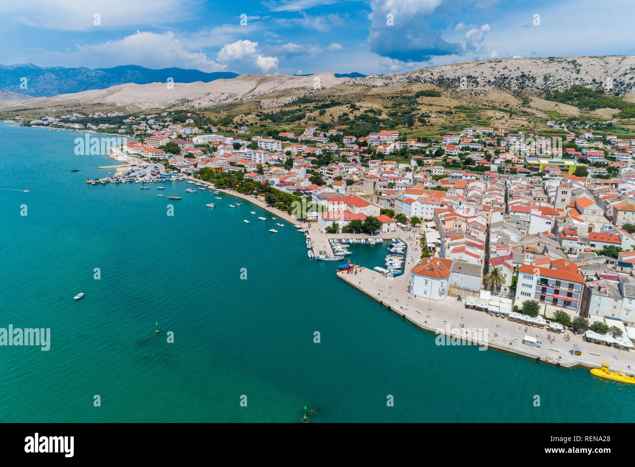Town of Pag, island Pag, Croatia Stock Photo - Alamy