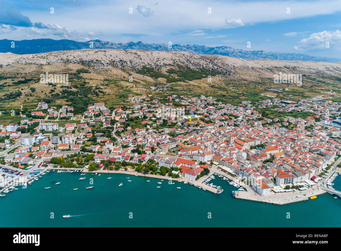 Town of Pag, island Pag, Croatia Stock Photo - Alamy
