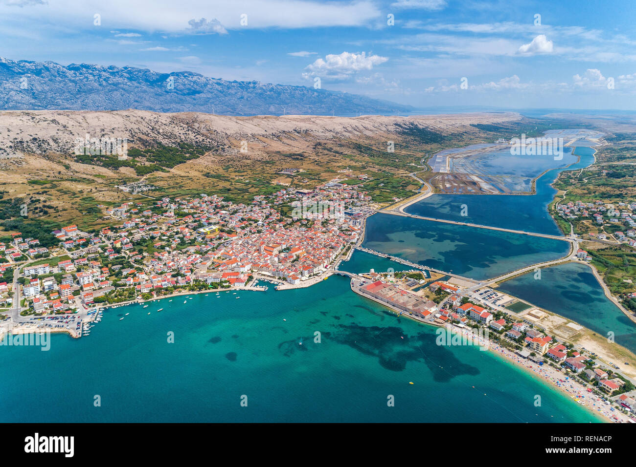 Town of Pag, island Pag, Croatia Stock Photo - Alamy