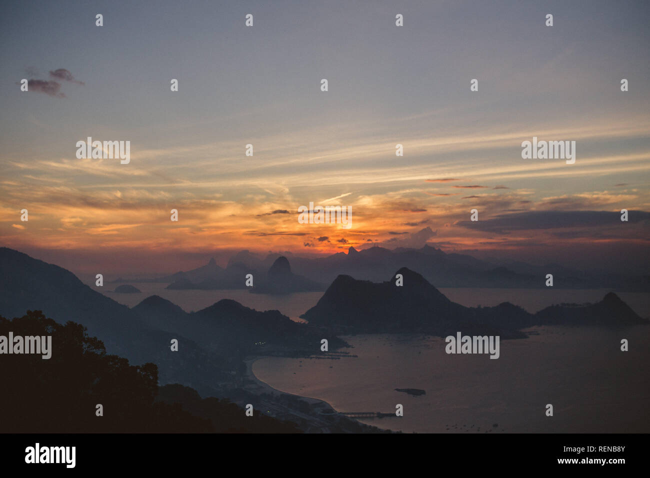 the mixed colors offered by a beautiful sunset Stock Photo - Alamy