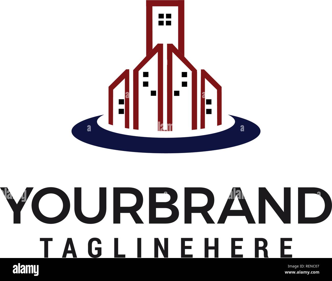 Building town Logo Template vector illustration design Stock Vector ...
