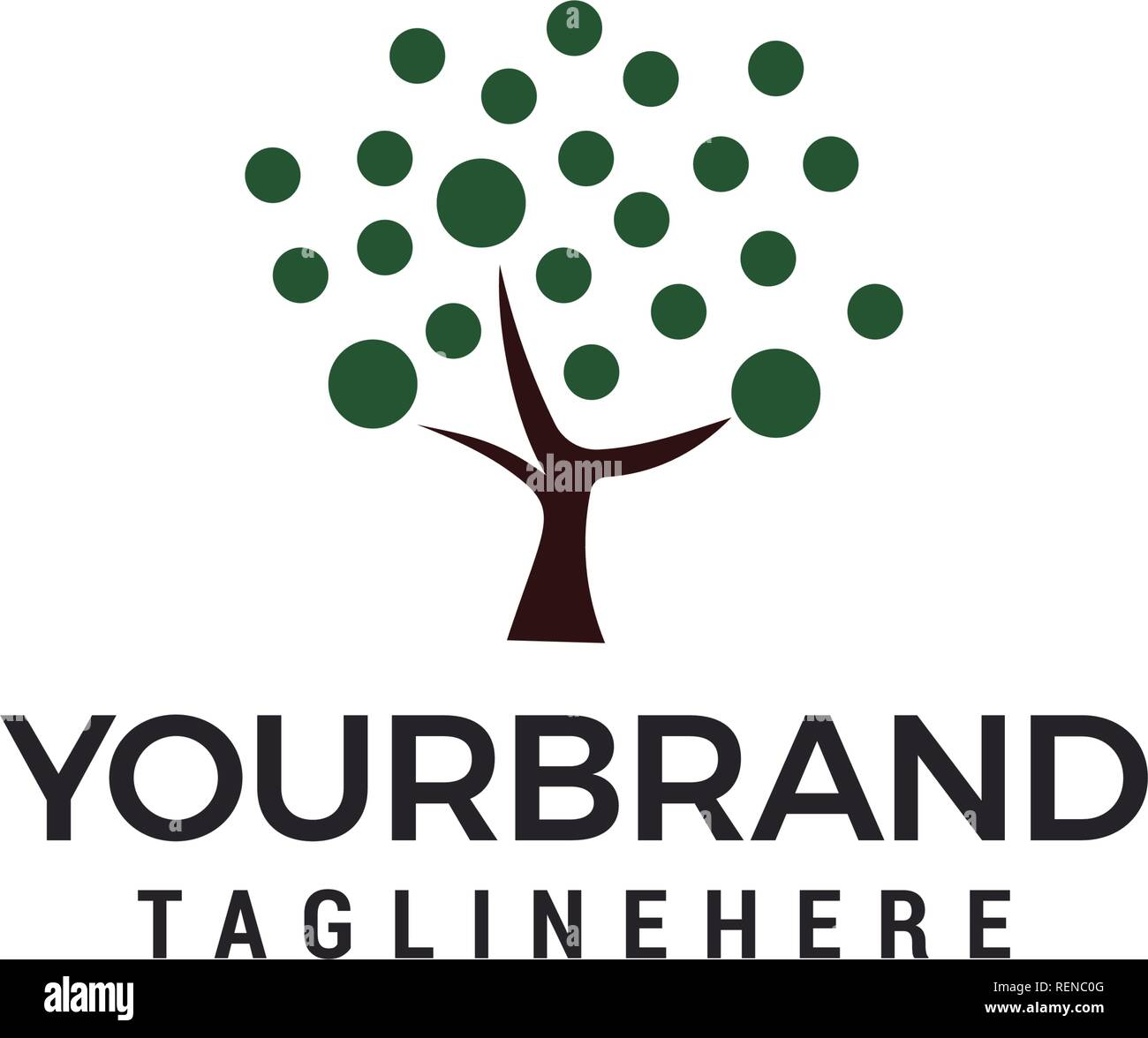 Circle Tree Logo Template vector illustration design Stock Vector Image ...