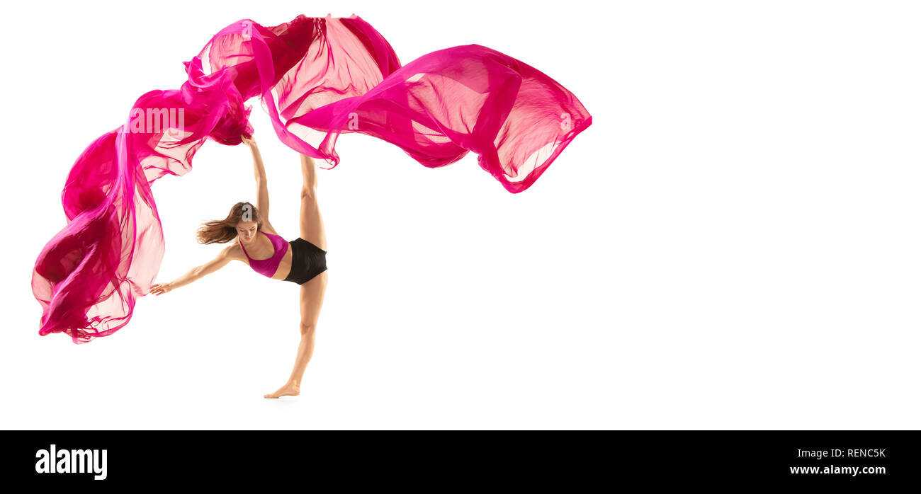 Woman young barefoot gymnastics model Cut Out Stock Images & Pictures ...