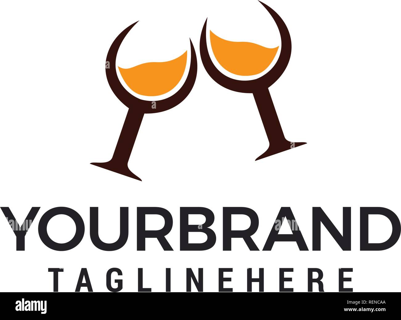 whiskey glass logo design template elements Stock Vector Image & Art ...