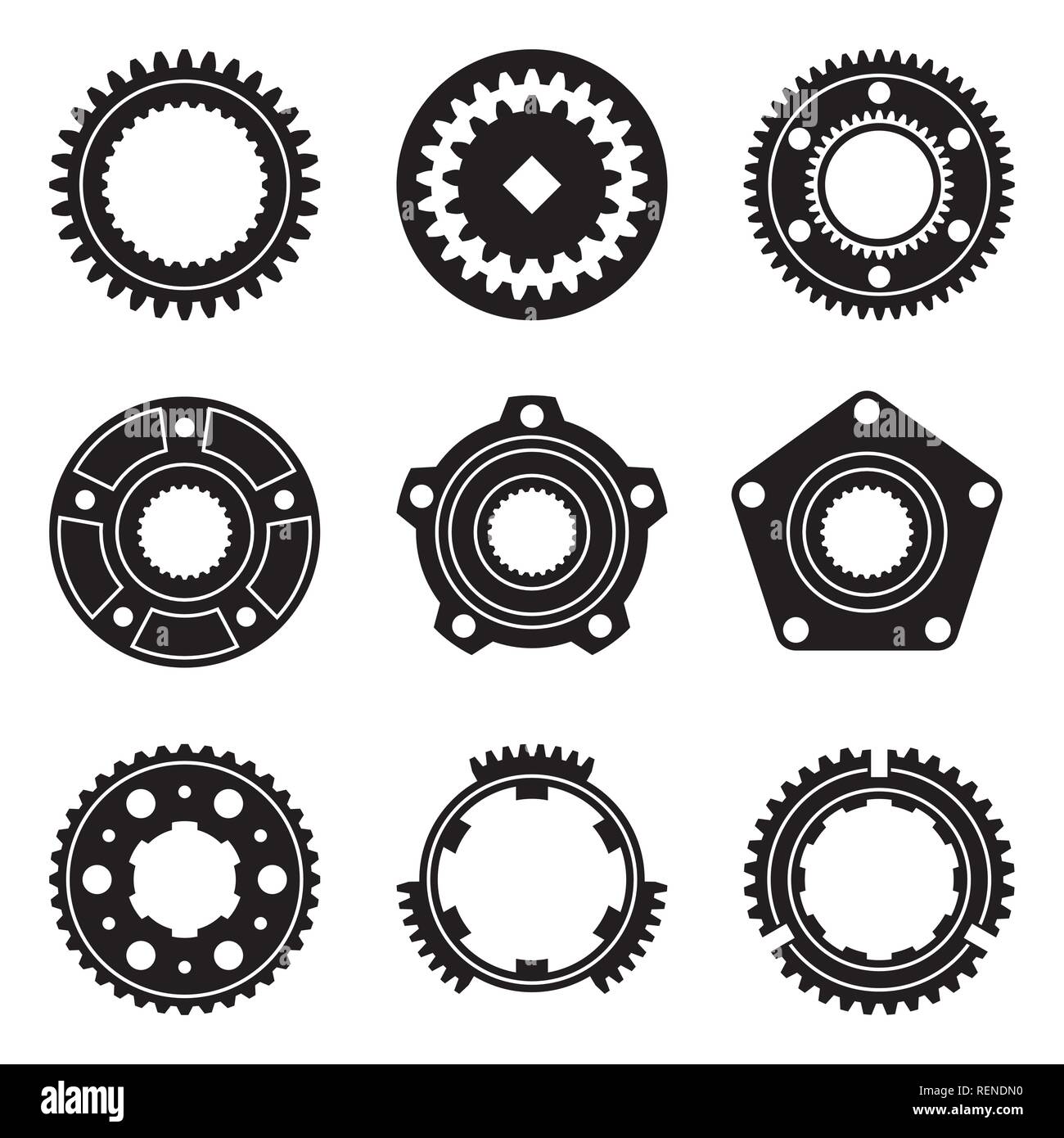 Wheel hub flange Stock Vector Images - Alamy