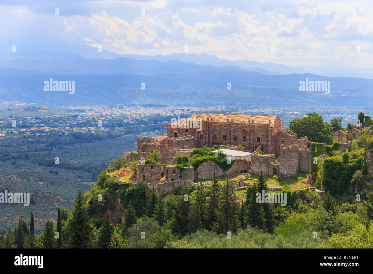 Mystras castle hi-res stock photography and images - Alamy