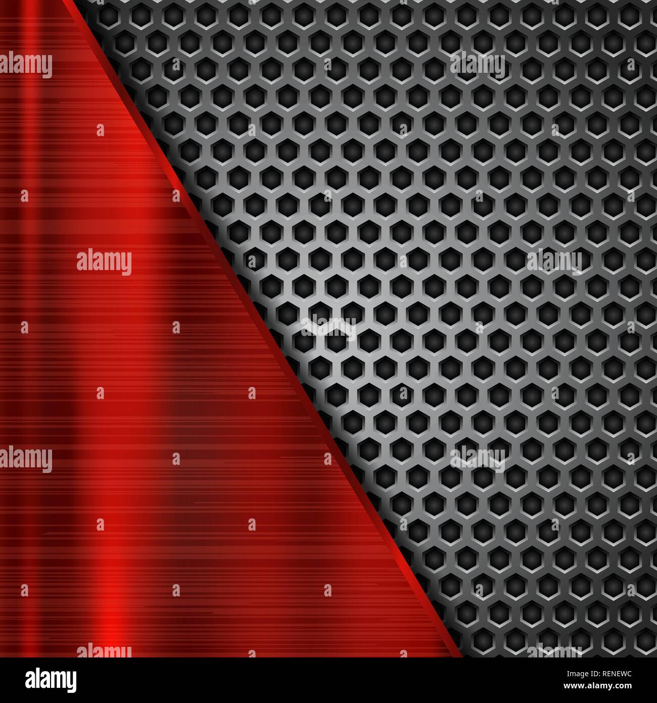 Red metal background with perforated element Stock Vector Image & Art ...