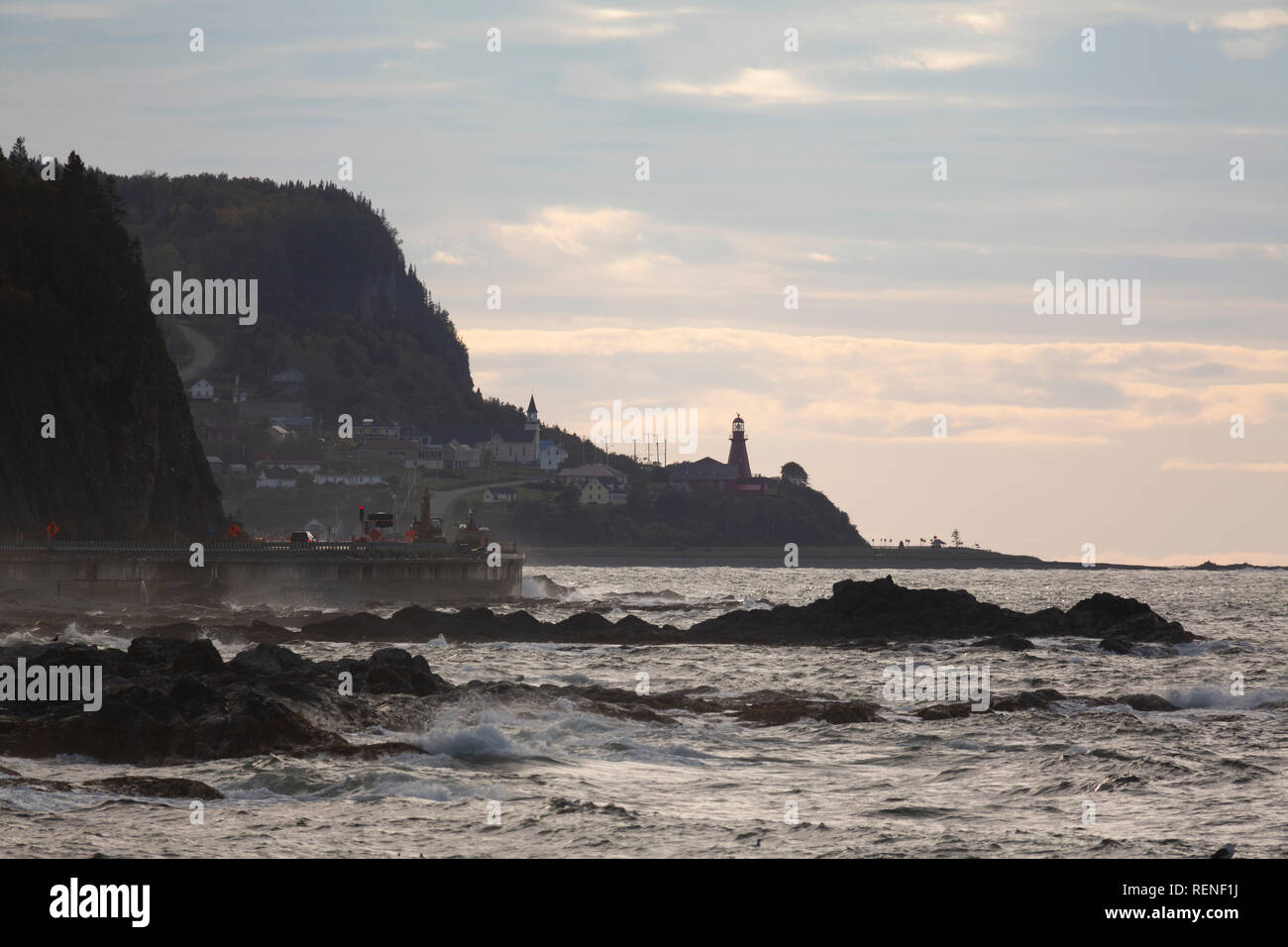 The coastline near La Marte on the Gaspé Peninsula of Quebec, Canada ...