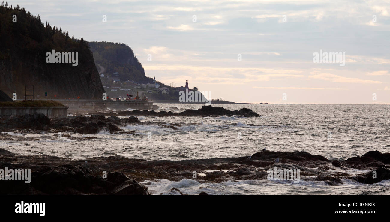 The coastline near La Marte on the Gaspé Peninsula of Quebec, Canada ...