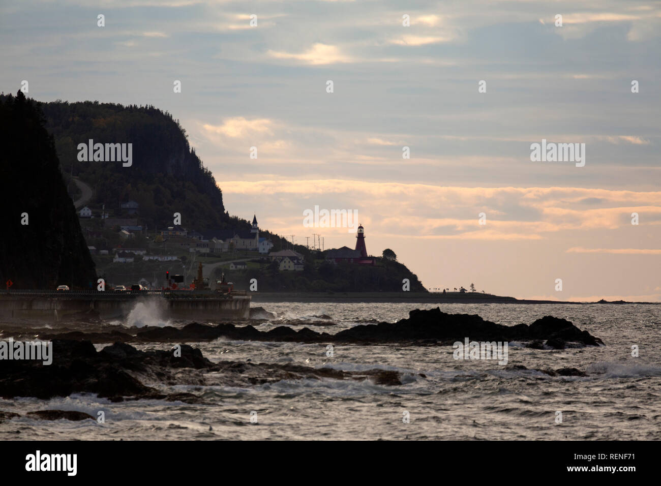 The coastline near La Marte on the Gaspé Peninsula of Quebec, Canada ...