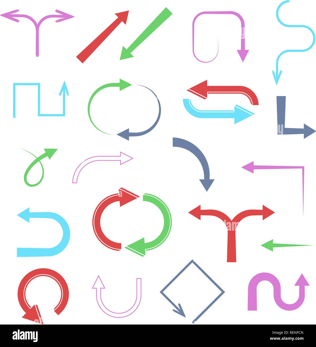 Colored arrows. Set of icons Stock Vector Image & Art - Alamy