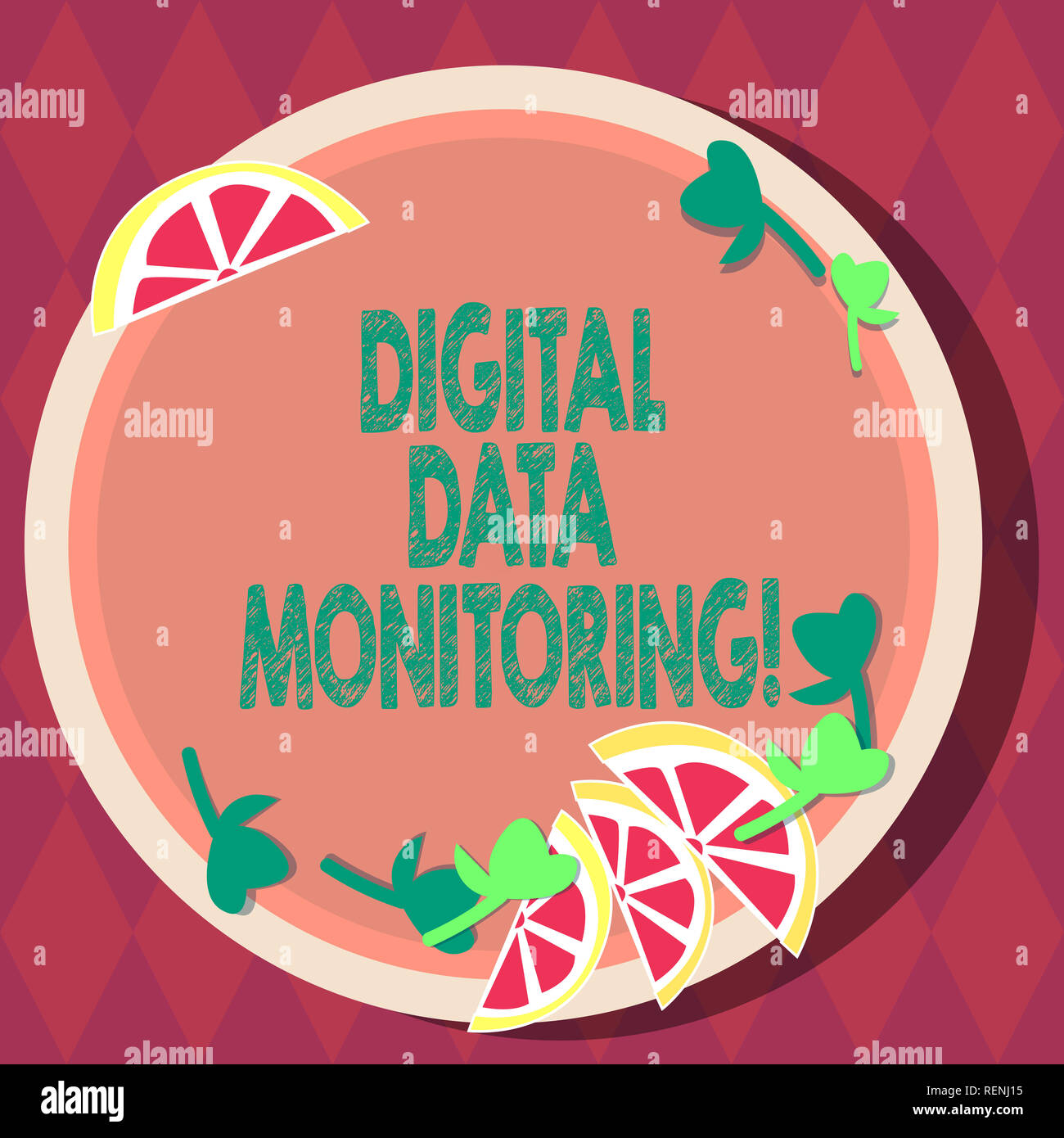 Handwriting Text Digital Data Monitoring Concept Meaning Routine Check