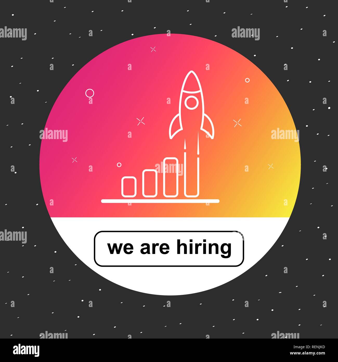 Conceptual drawing of the launch of the rocket and the inscription We ...