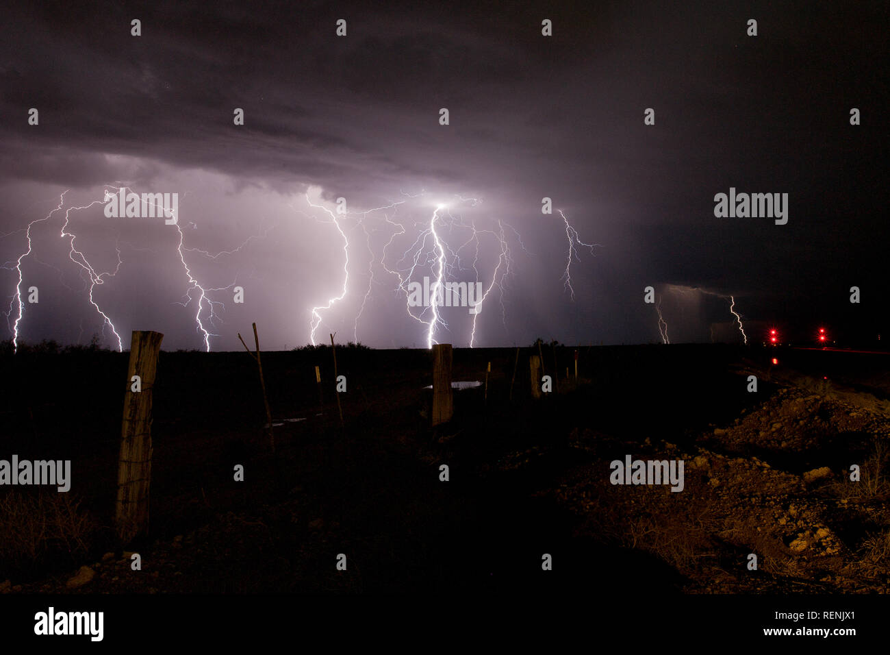 Multiple Lightning Strikes Stock Photo - Alamy