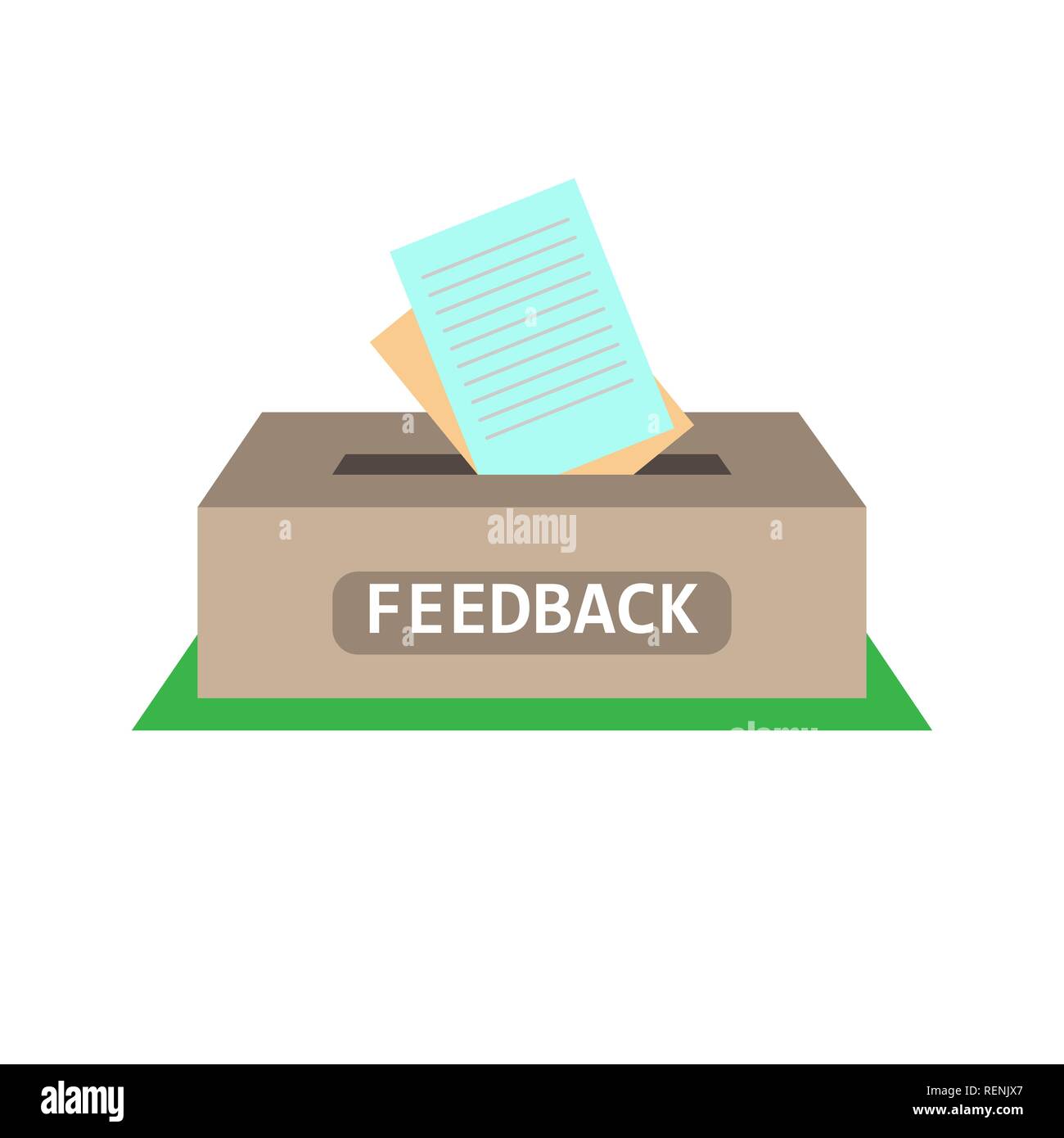 Sheet inserted into the ballot box for feedback Stock Vector Image ...