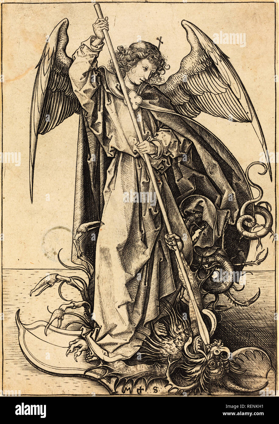 Saint Michael Slaying the Dragon. Dated: c. 1480/1490. Medium ...