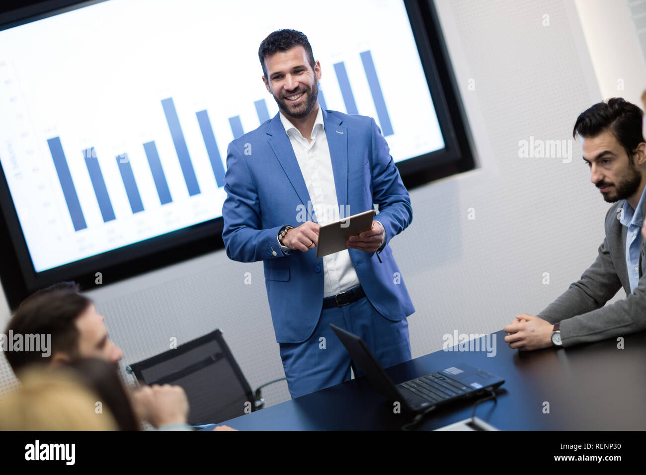 Picture of business meeting in conference room Stock Photo - Alamy