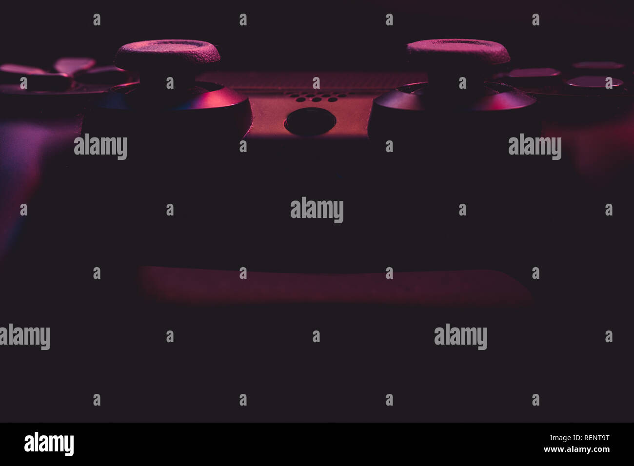 Video game gaming controller at night with lights Stock Photo - Alamy