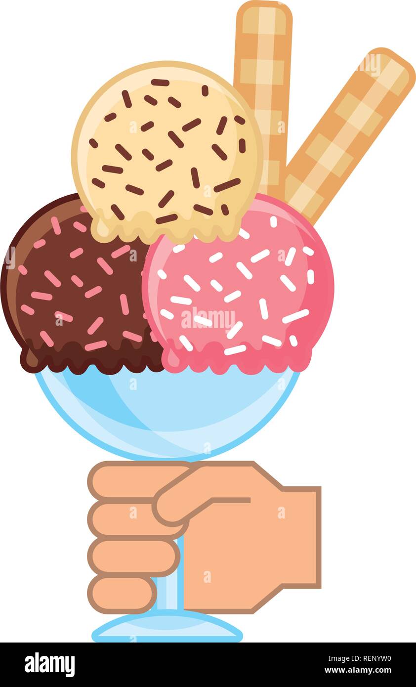 Ice cream scoops Stock Vector Images - Alamy