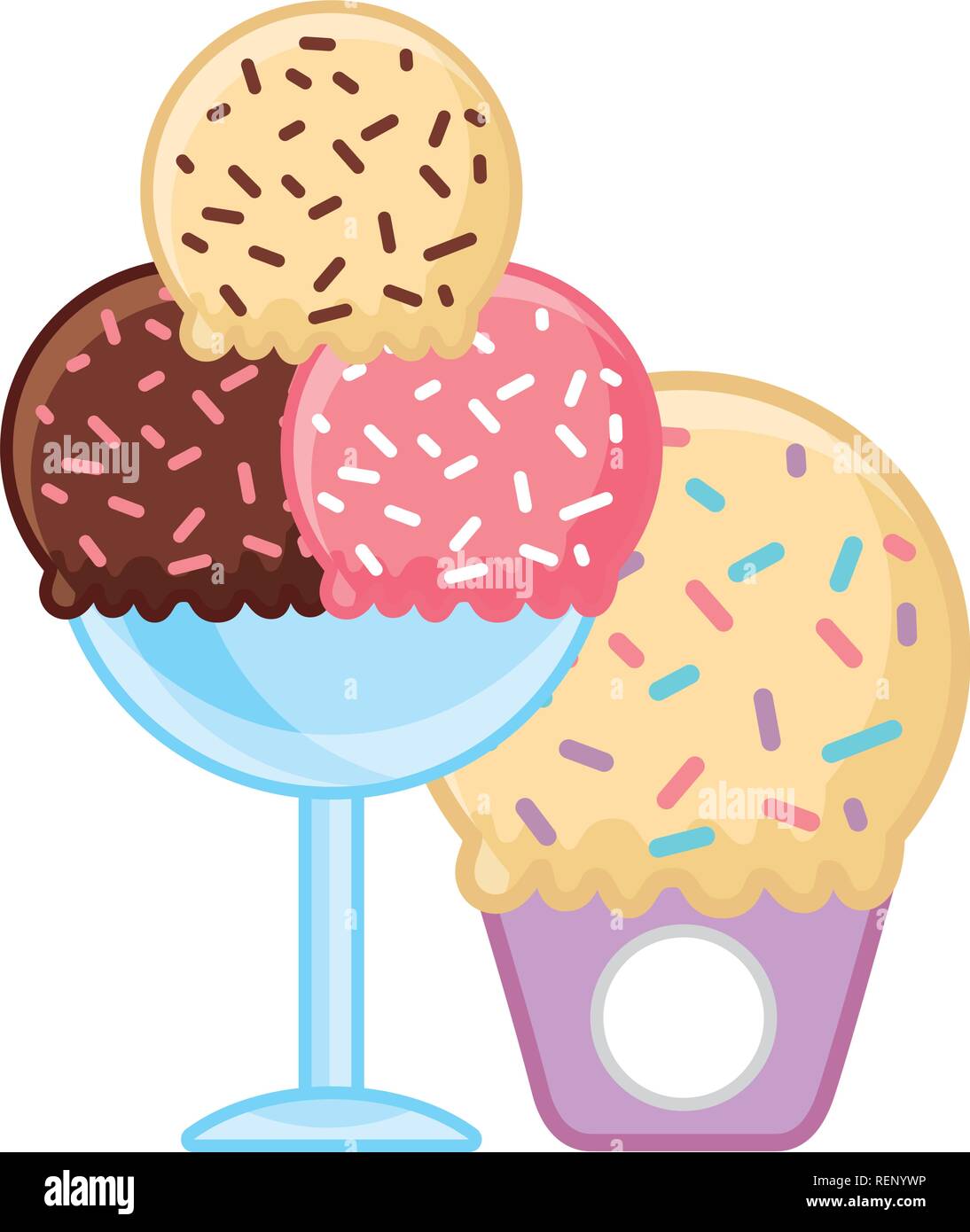 ice cream cone popsicle Stock Vector Image & Art - Alamy