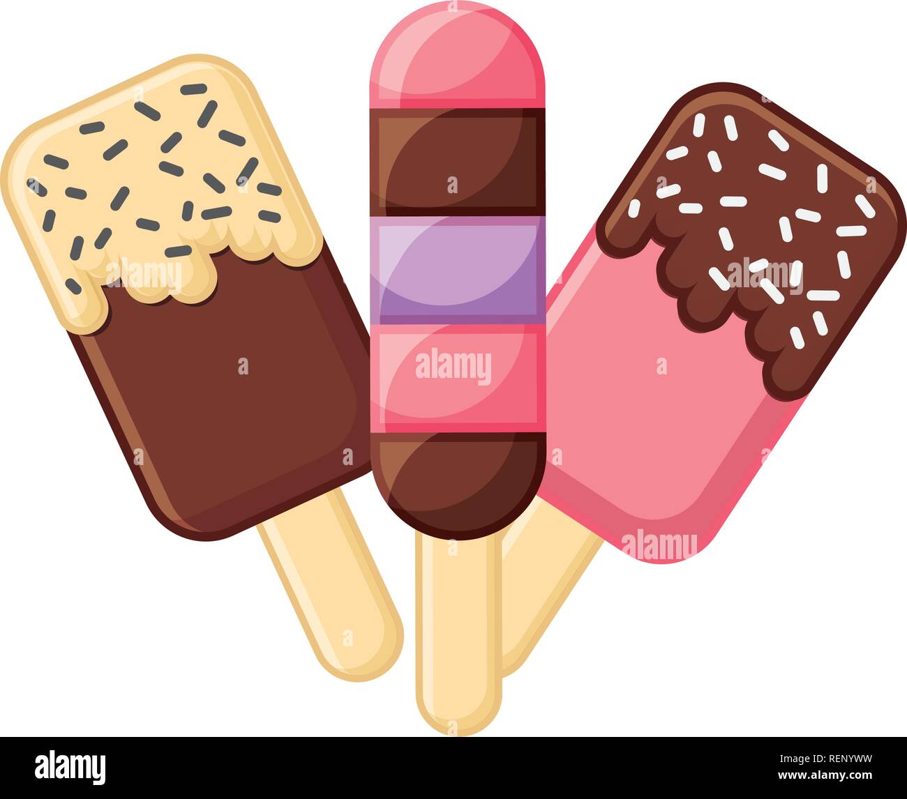 ice cream cone popsicle Stock Vector Image & Art - Alamy