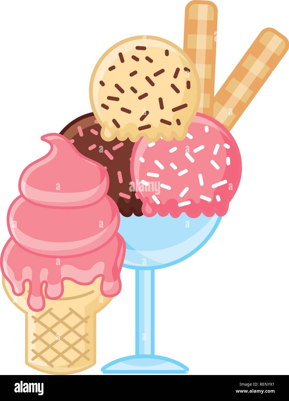 ice cream cone popsicle Stock Vector Image & Art - Alamy