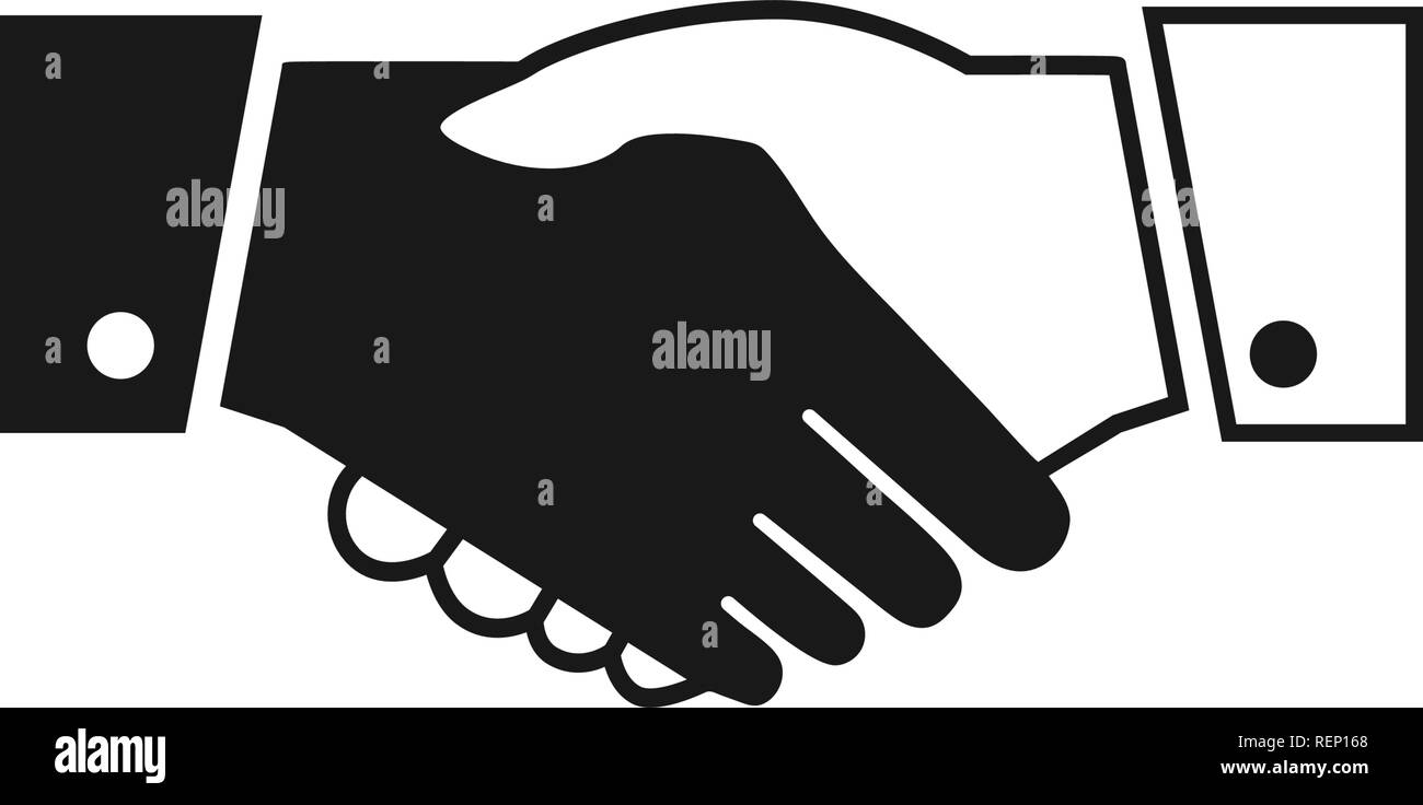 Handshake abstract logo design template Stock Vector Images - Alamy