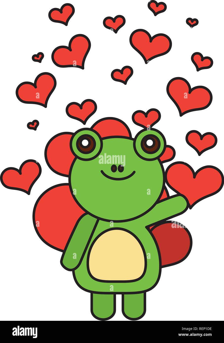 Valentine Frog Love Illustration High Resolution Stock Photography and ...