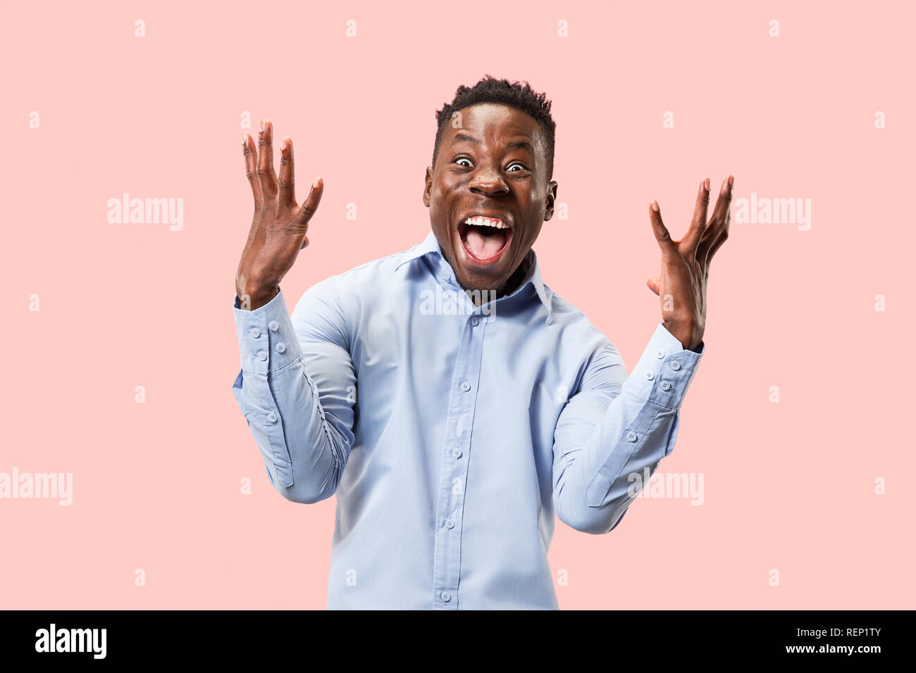 I won. Winning success happy man celebrating being a winner. Dynamic ...