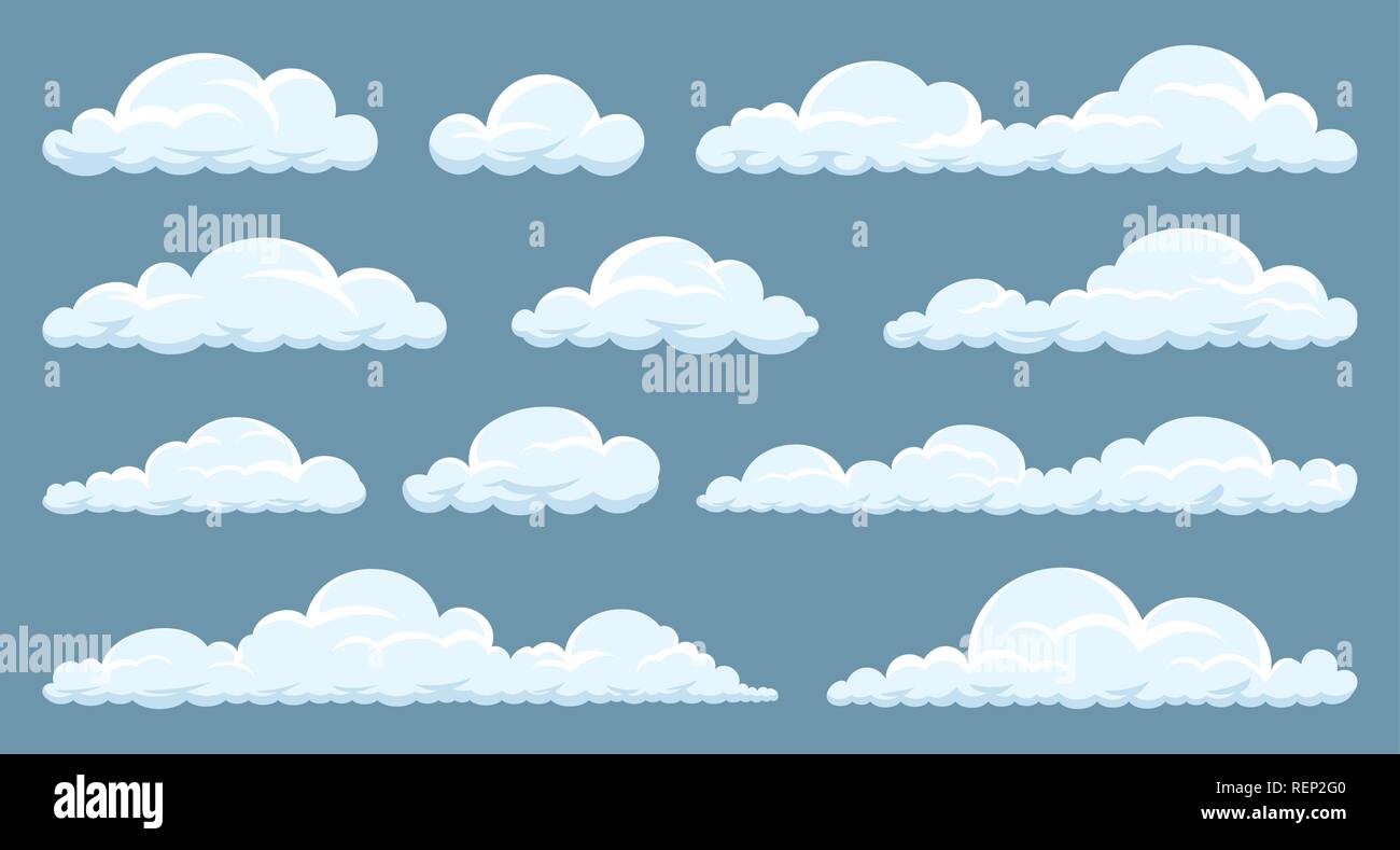 Set of cartoon clouds Stock Vector Image & Art - Alamy