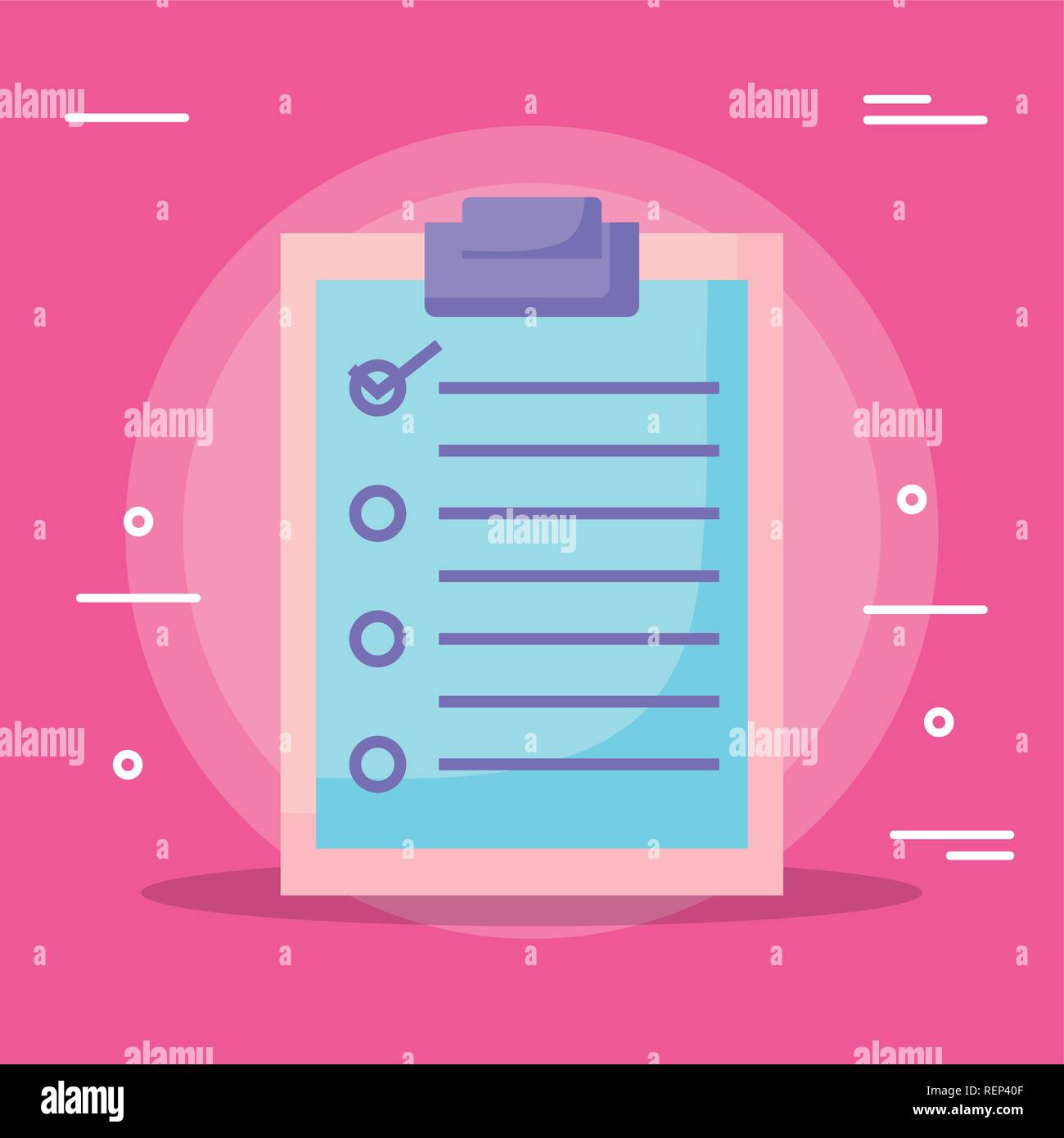 Checklist over pink background, vector illustration Stock Vector Image ...
