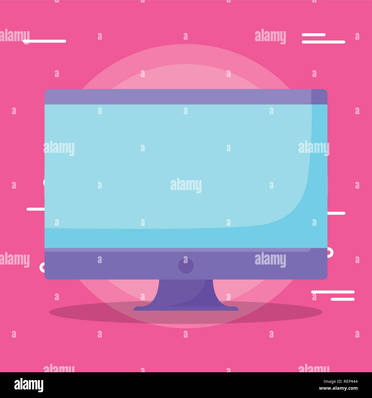 Computer icon Over pink background, vector illustration Stock Vector ...